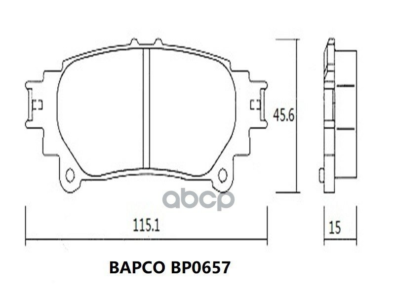Колодки тормозные дисковые задние, BP0657 BAPCO арт. BP0657