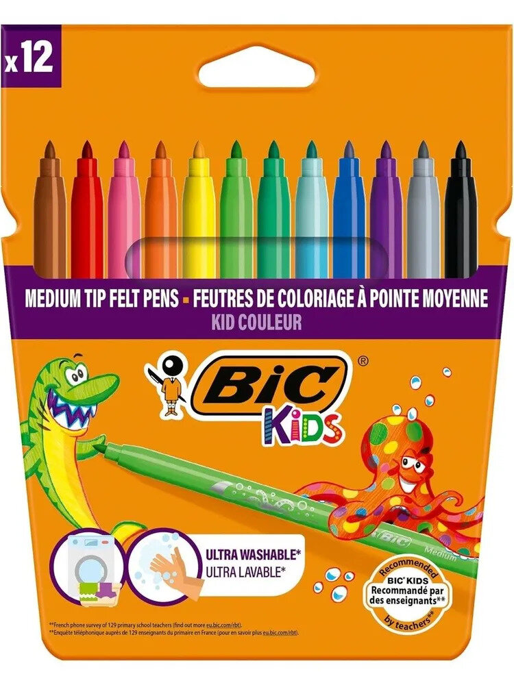 Фломастеры BIC Kids Kid Couleur 12 цветов