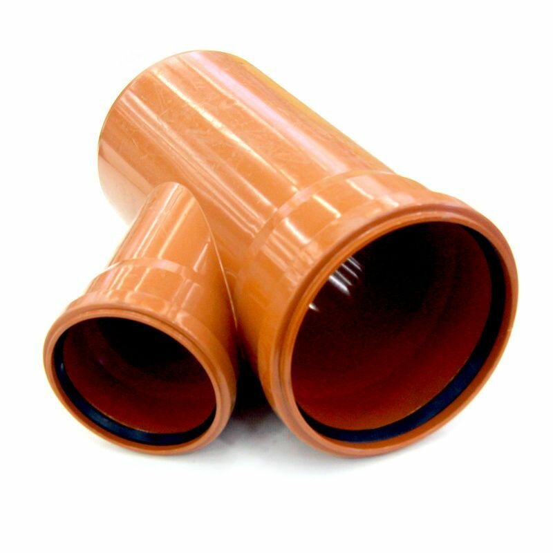 Тройник 160х110 мм 45 пластиковый для наружной канализации