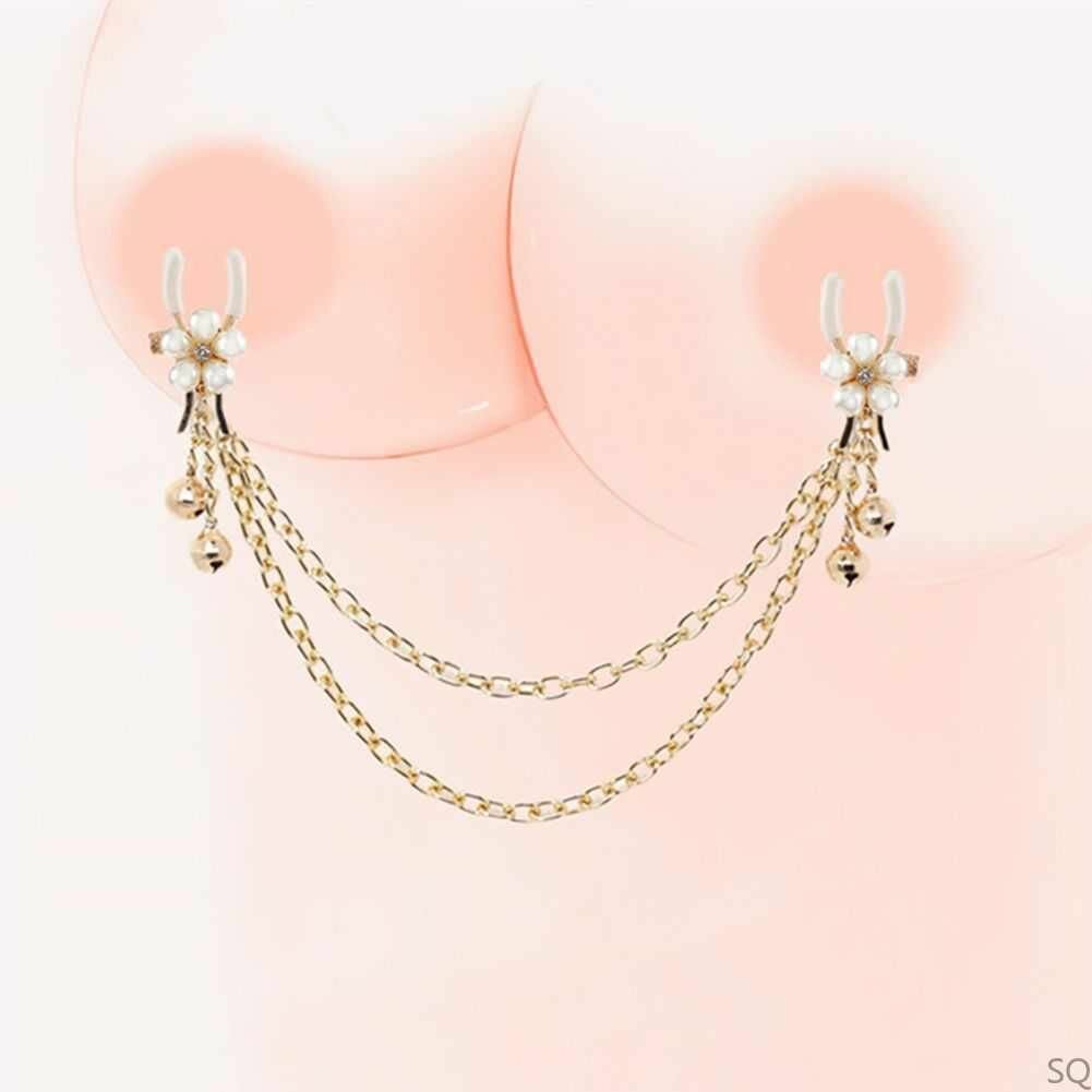 Зажимы для сосков с цепочкой и вибрацией, стимулятор товары для взрослых 18+