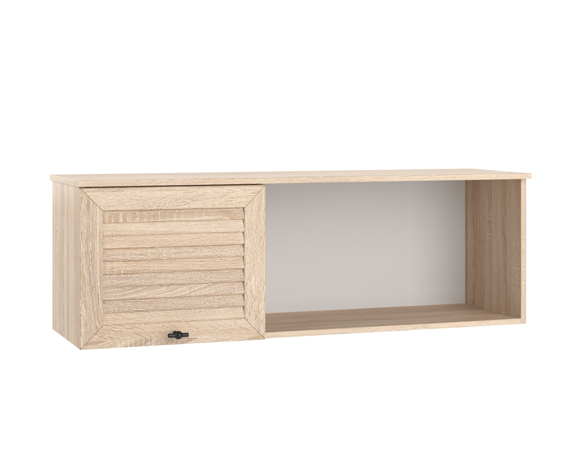 Антресоль настенная Мебель на Руси "Канзас 2" 120х40х35 Дуб сонома , ЛДСП, МДФ