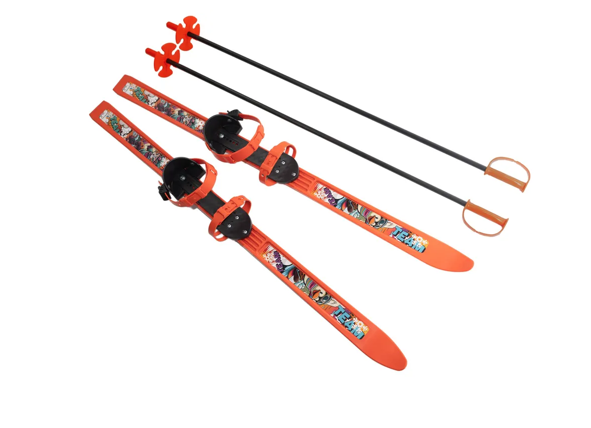 Лыжный комплект детский NovaSport Team с палками в сетке (100/100)