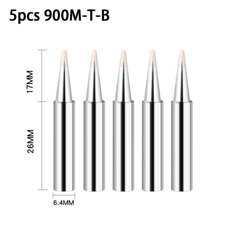 Наконечники для паяльника серии 900M-T K/SK/B/I/IS/1C/2C/3C/4C/2.4D/3.2D, бессвинцовая сварочная головка BGA, аксессуары для паяльника, 5 упаковок