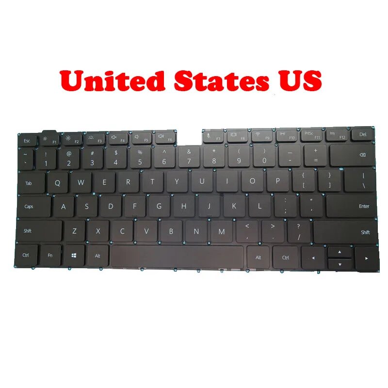 Клавиатура для ноутбука Honor MagicBook 15 черная RTDPART United States US
