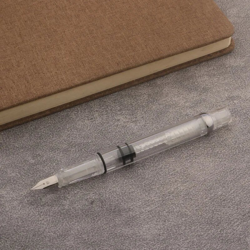 Качественная чернильная ручка, пластиковая, прозрачная, большой емкости, с наконечником EF F, Канцтовары, школьные принадлежности, чернильные ручки