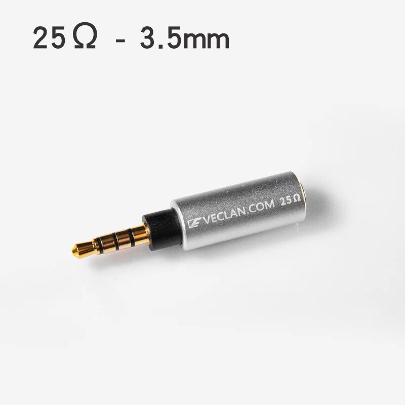 Адаптер VECLAN 25Ω 3.5mm, Цвет: 3.5SE 25ohms