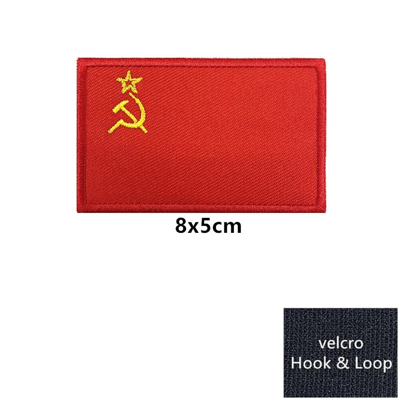 Нашивка с советским флагом Красный, sl03-Velcro