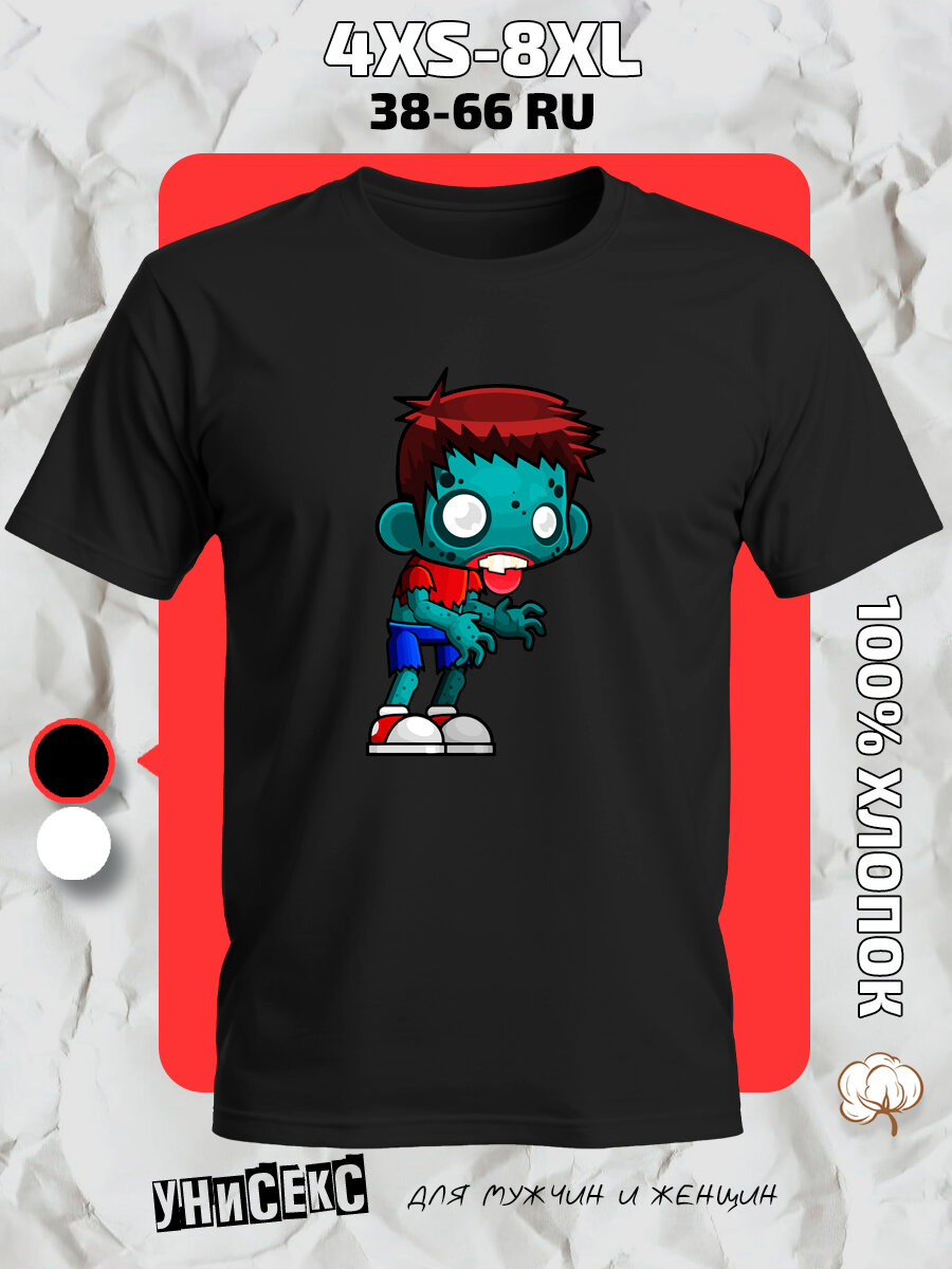 Футболка с принтом зомби