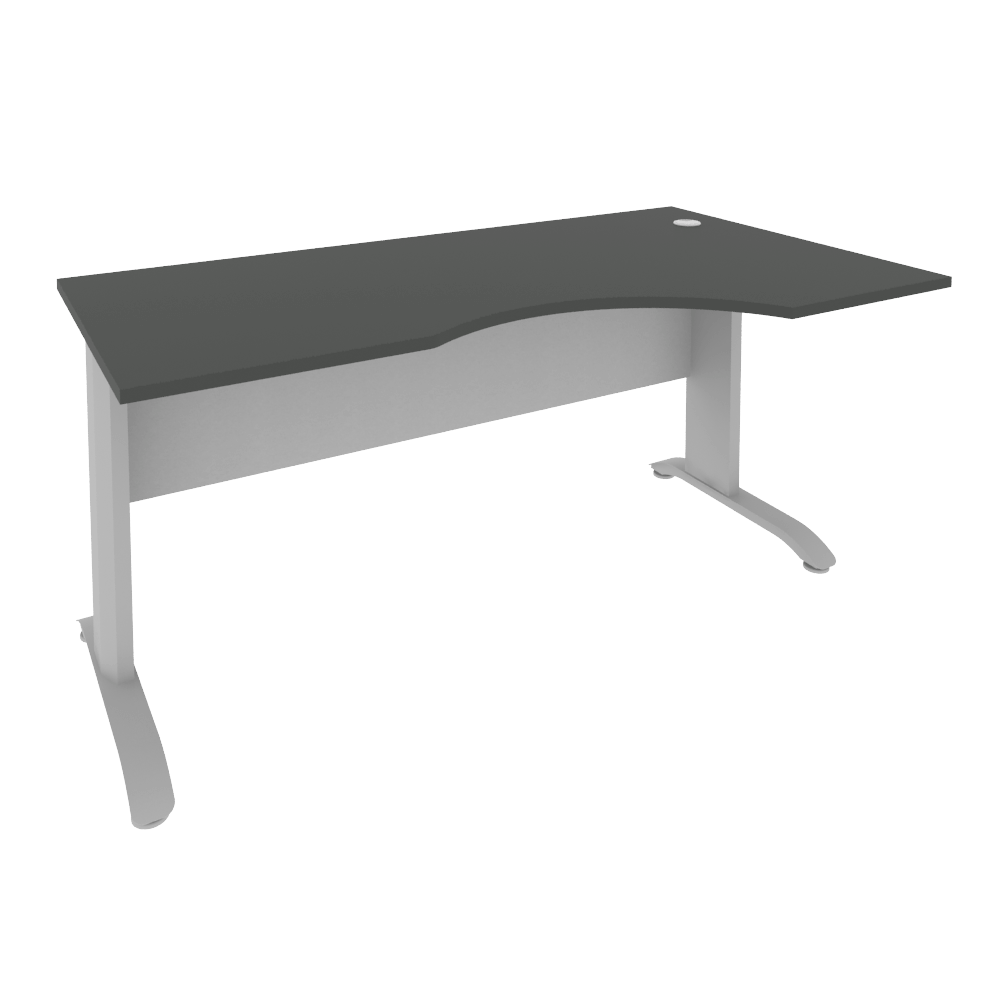 Угловой компьютерный стол правый Рива Riva ПЛ. СА-1Пр Антрацит 1600*900*750