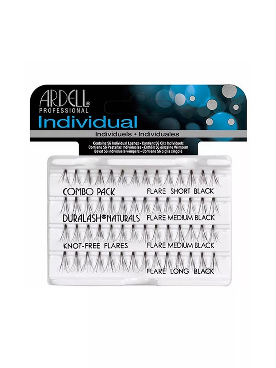 Пучки ресниц Ardell Duralash Naturals, безузелковые комбинированные черные