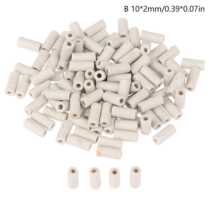 Керамические изоляционные трубки HUXUAN, 100 шт, 1/2/4/6 мм 10x2mm