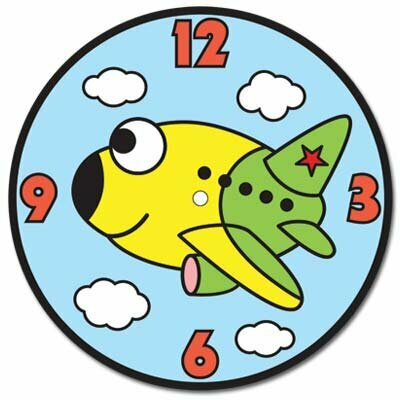 Hobbius" СFP/S Часы для раскрашивания цв. песком 23 x 23 см №206 "Самолет