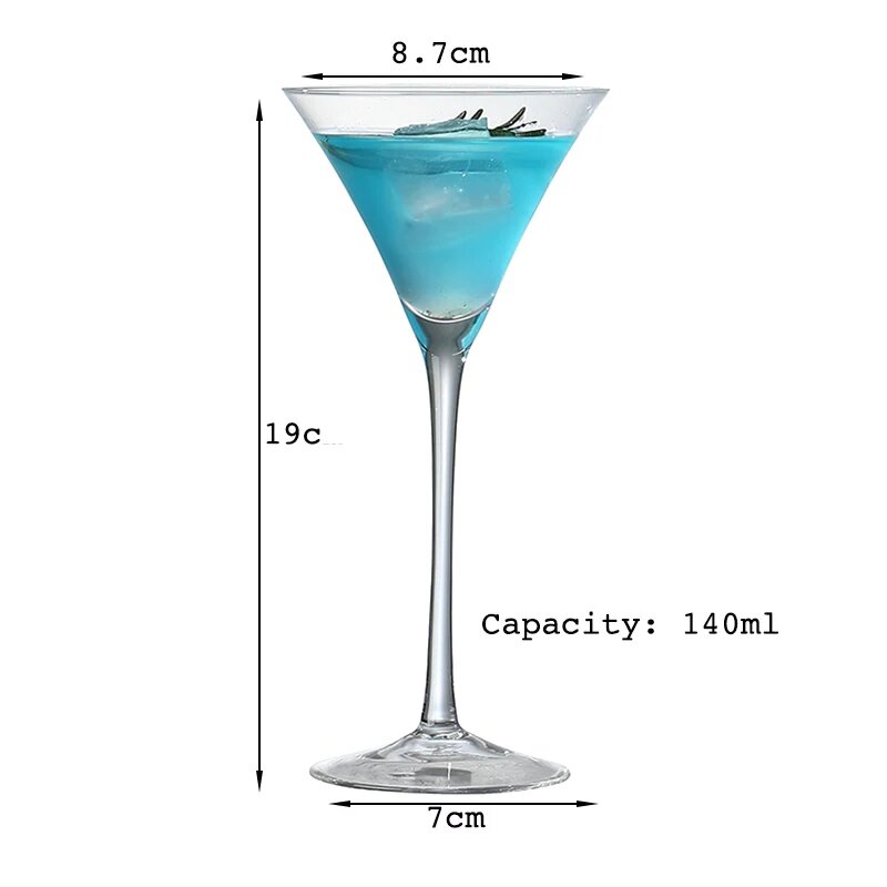 Коктейльный бокал Trumpet 140ml, голубой