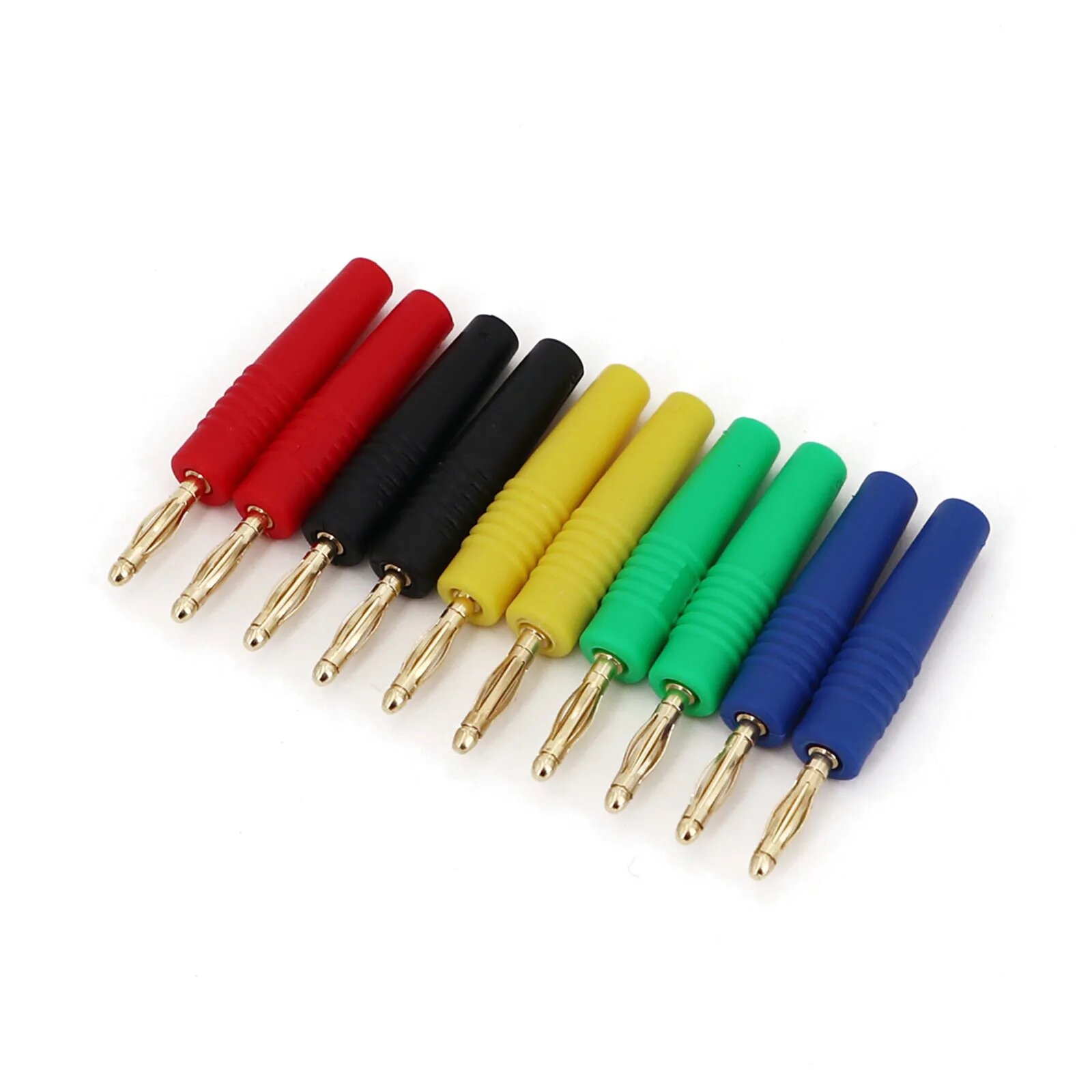 Латунные позолоченные разъемы типа «банан» 2 мм Mixed Colors