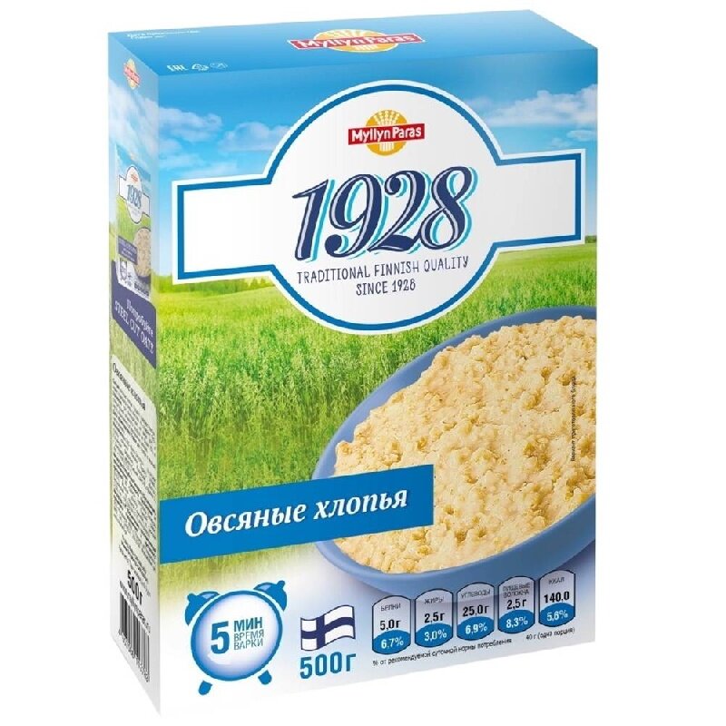 Хлопья MYLLYN PARAS 1928 (МП12) Овсянные 500г
