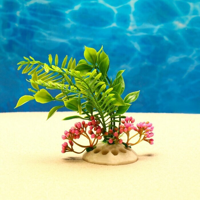 Растение искусственное аквариумное, 18×9×14 см