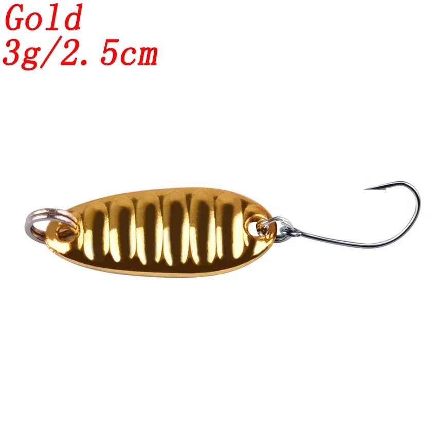 Металлическая блесна для ловли форели 3-25г 3g-Gold- Hook