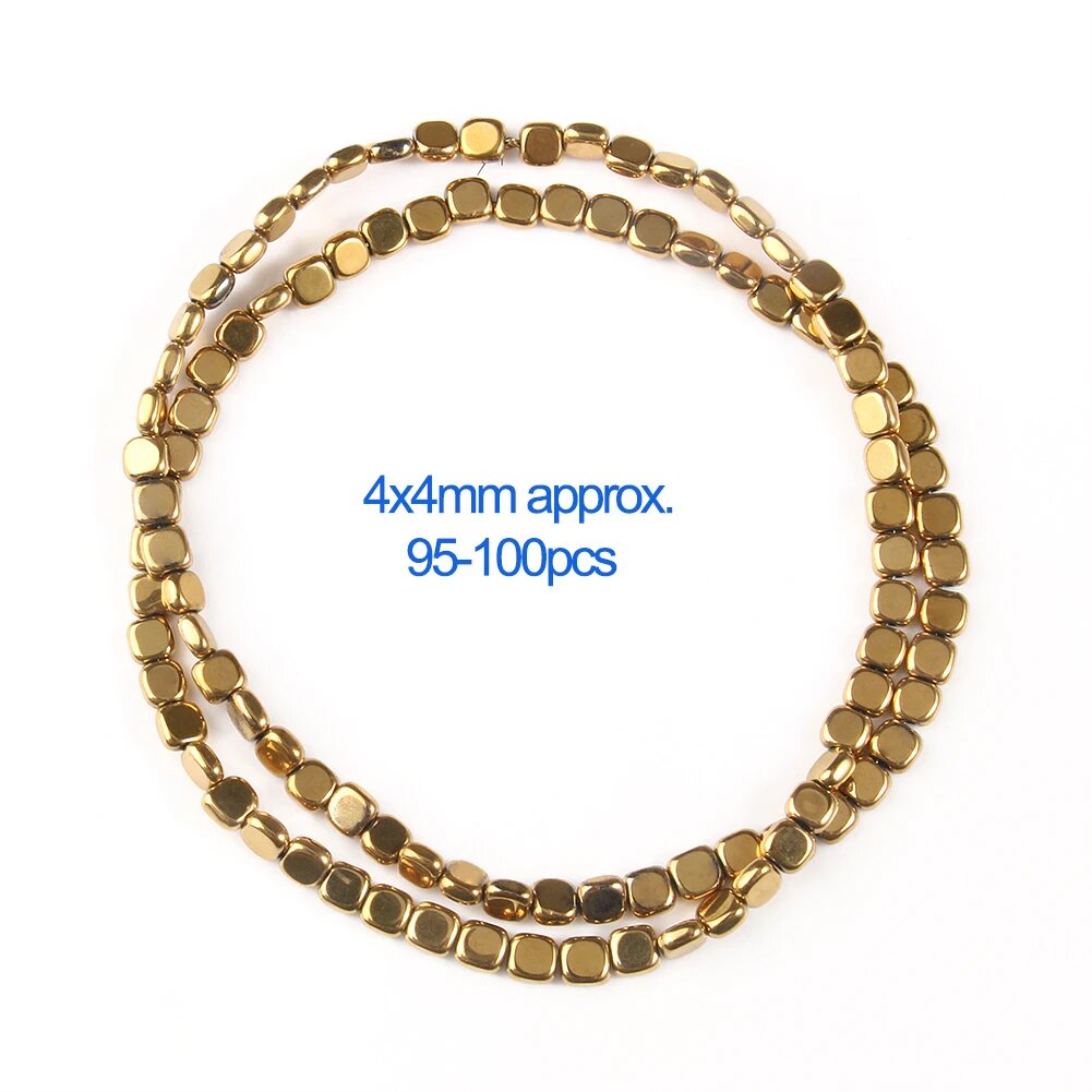 Сохраняющие цвет бусины из натурального гематита золотого цвета, круглые овальные формы, свободные каменные бусины для изготовления ювелирных изделий, подарок, нить браслета «сделай сам»