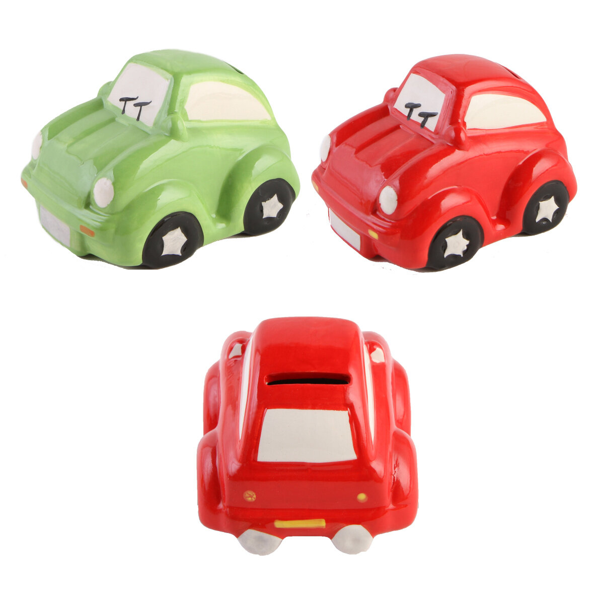 Копилка "Красное авто", керамика, для детей, 12х15х10.5 см