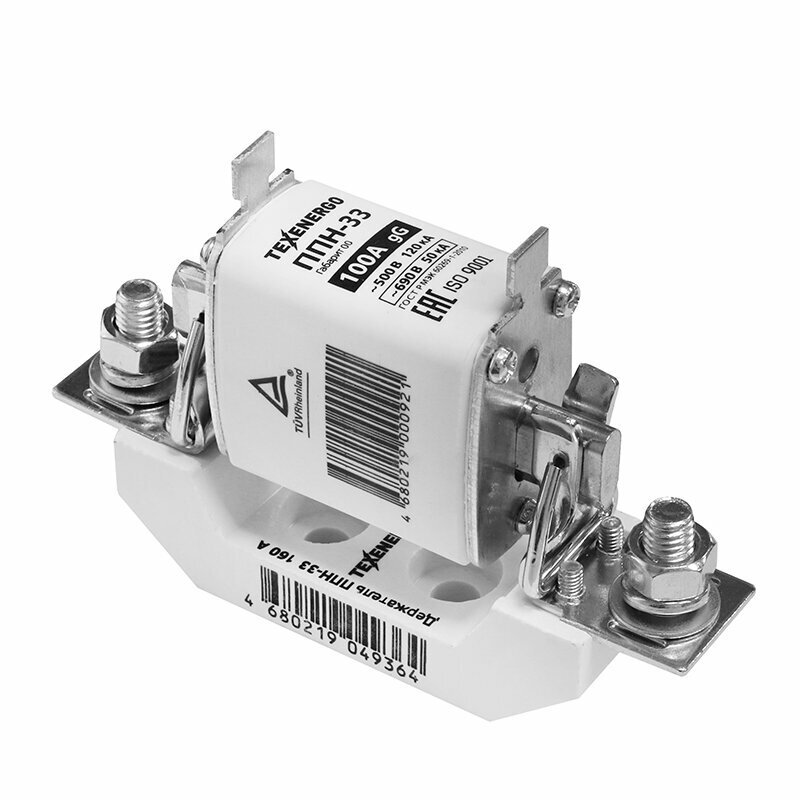 Предохранитель ППН-33-23-00 УХЛЗ 100А габарит 00 Texenergo (в комплекте с держателем) PP10-100-23