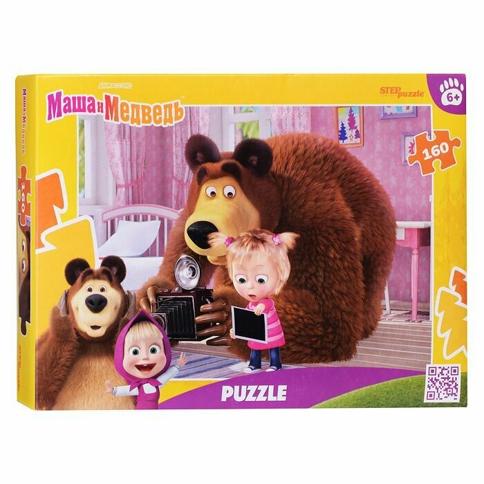 Пазлы 160 деталей. Маша и Медведь (Анимаккорд) 94156, (Степ Пазл)