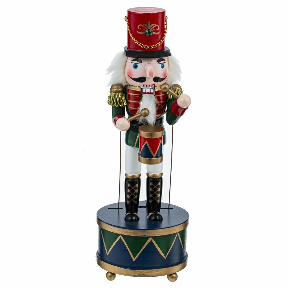 Фигурка декоративная "Щелкунчик" с музыкой и движением, L10,5 W10,5 H30,5 см