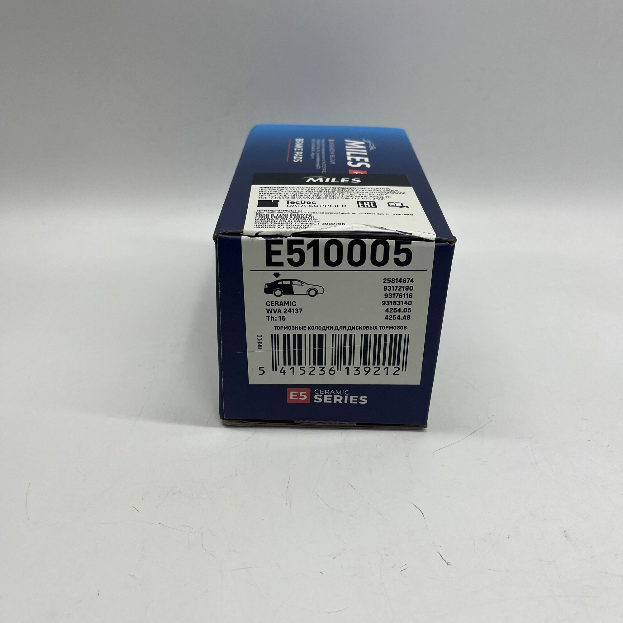 Дисковые тормозные колодки MILES e510005, задние, для Ford Focus 2,3, Volvo S40, Mazda 3 — фото 1