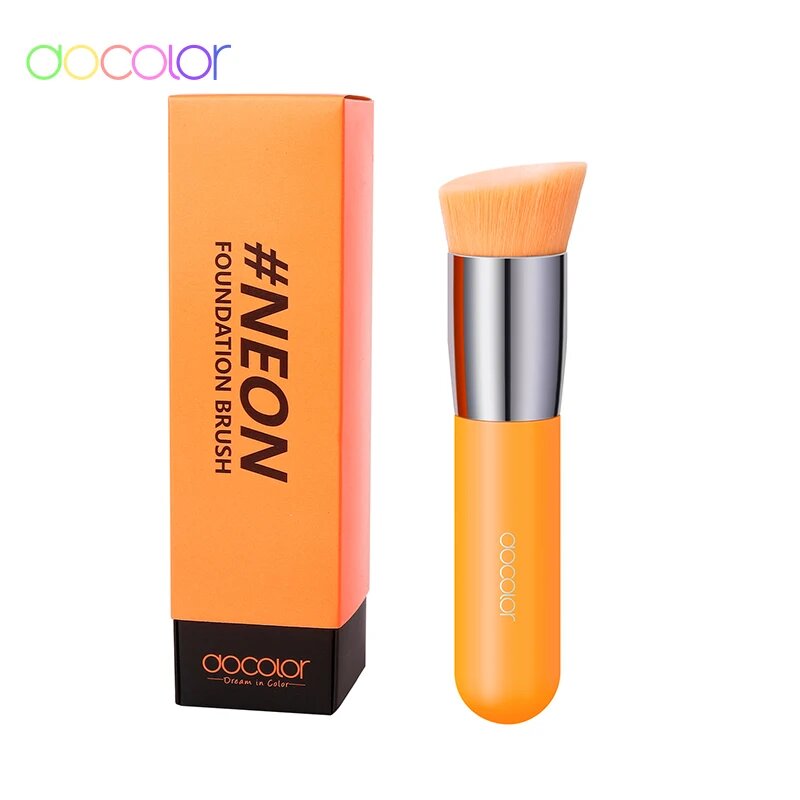Docolor Плоская кисть для тонального крема Neon Orange