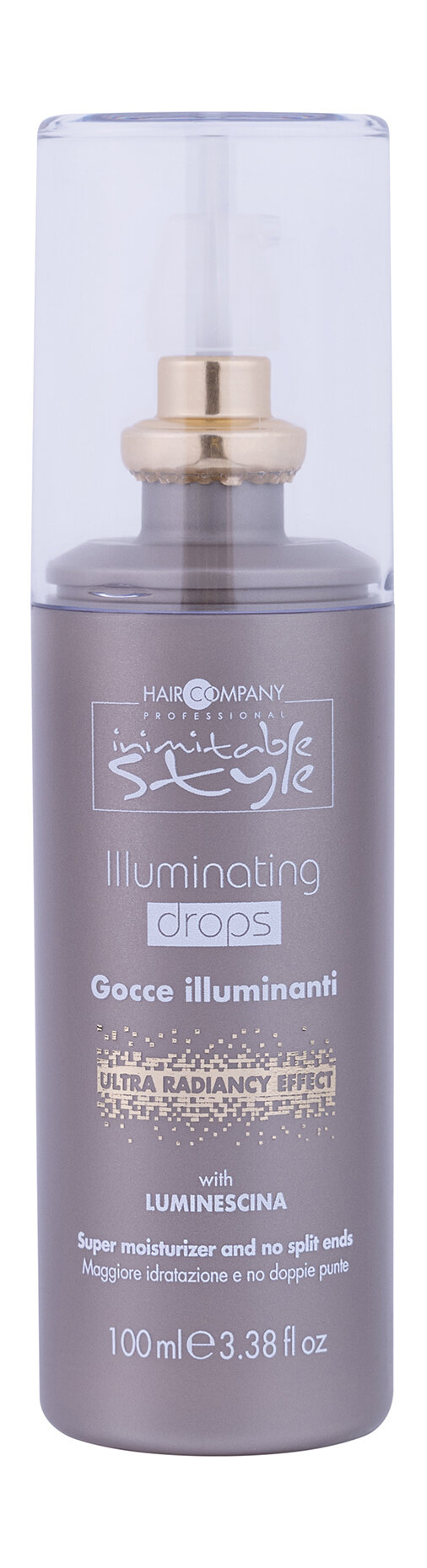 HAIR COMPANY Illuminating Drops Inimitable Style Капли для волос, придающие блеск, 100 мл