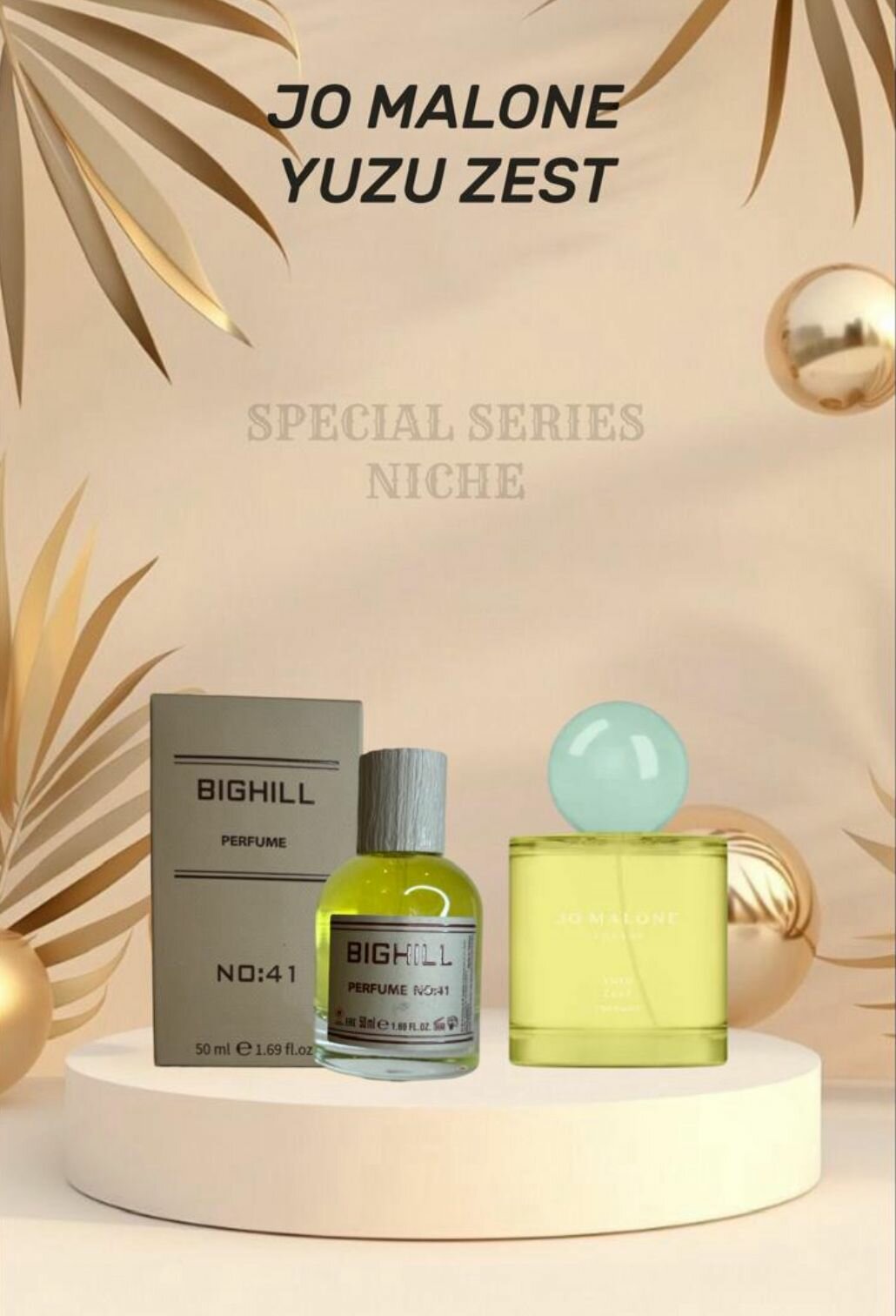 EYFEL Селективный парфюм серии Bighill, аромат UNISEX NO:41 Yuzu Zest , фужерный, 50мл