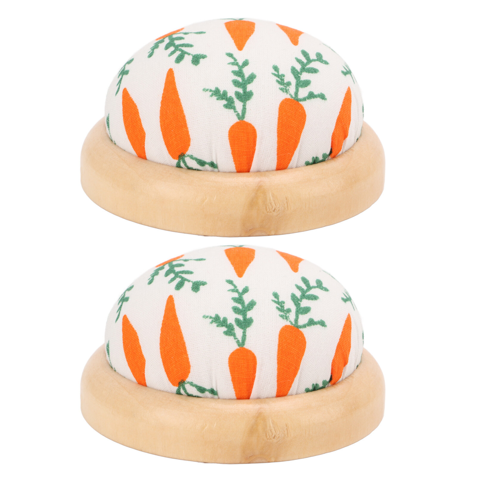 2 шт. Подушечка для иголок с деревянным основанием, освобождающая руки, портативная, легкая, с милым