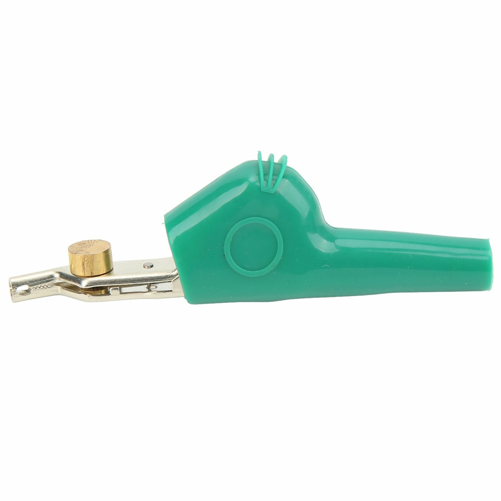 Зажим типа крокодил для тестирования телекоммуникационной связи, без снятия изоляции, с отверстием иглы 25 мм, J.60043Зеленый