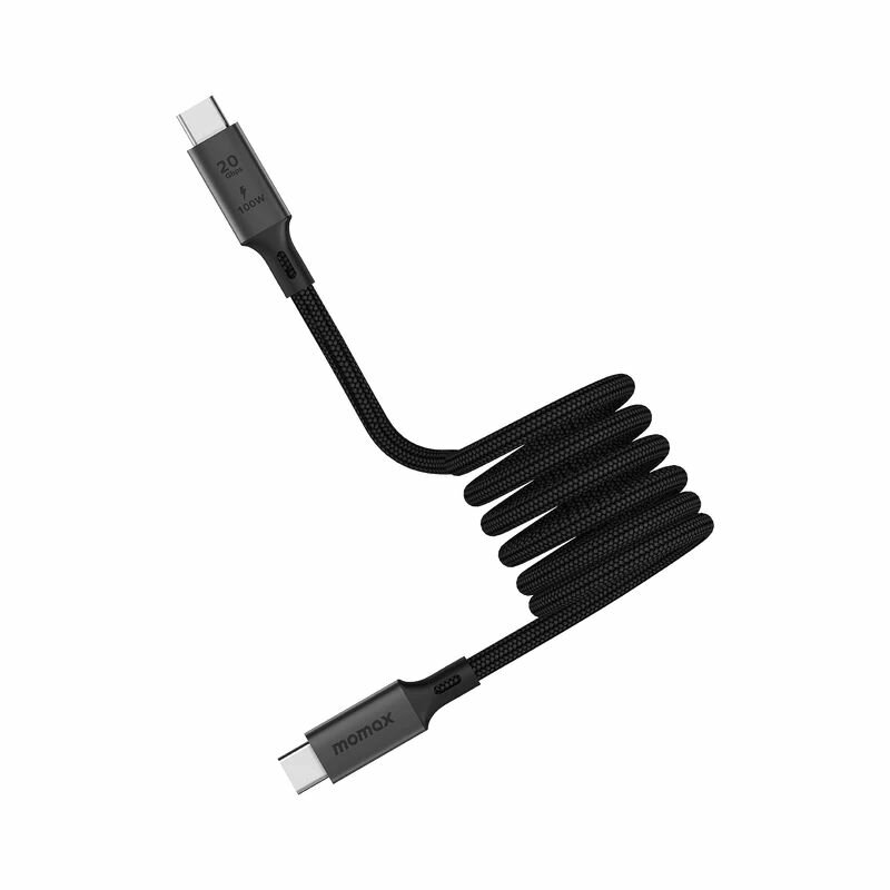 Магнитный кабель Momax Mag.Link USB-C - USB-C 100 Вт USB 3.2 Gen 2x2 1m - Black
