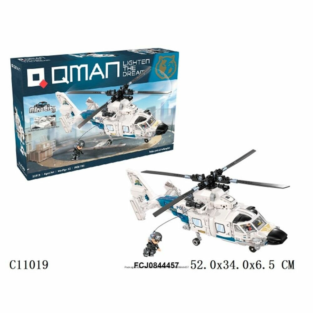 Конструктор Qman "Вертолет", Полиция, в коробке (FCJ0844457)