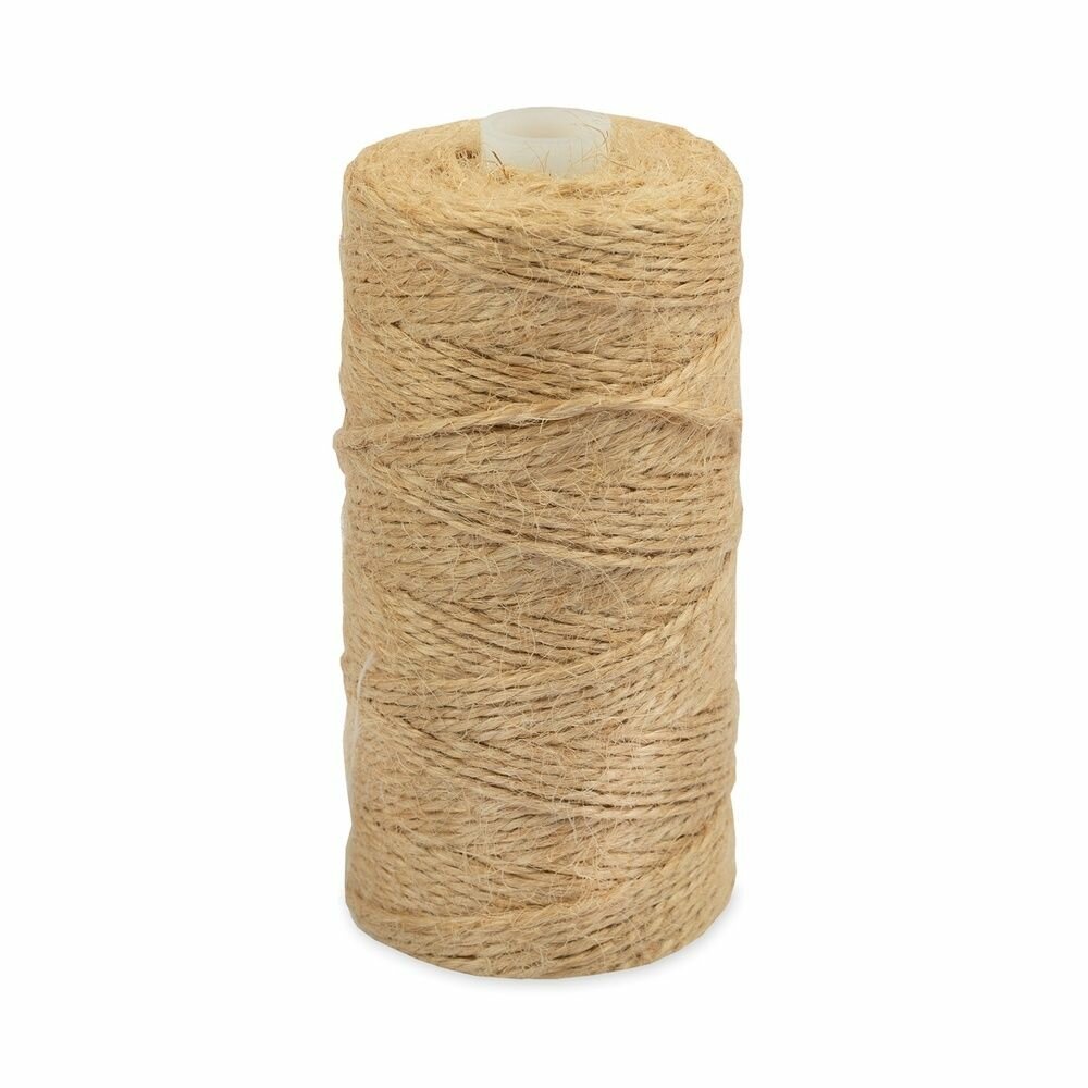 Шпагат джутовый КНР 100% джут 1 мм, 100 м, 109 я суровый (ШД4)