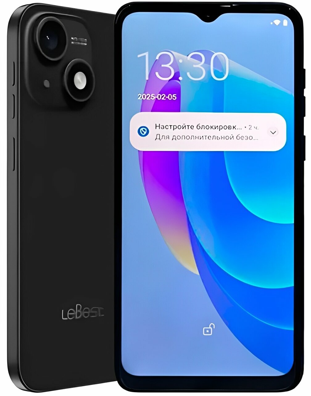 Смартфон Lebest L2 2025 (4+64) Black, 64 ГБ, 4400 мАч, Android 14