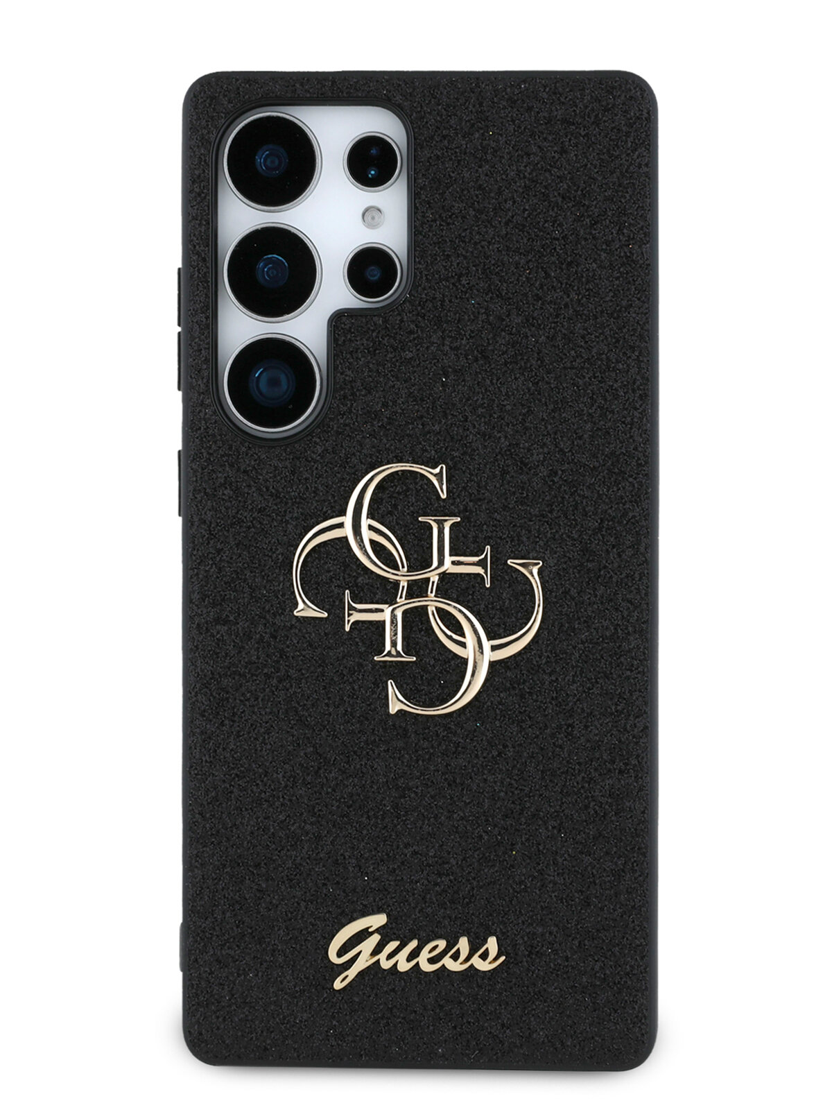 Guess для Galaxy S25 Ultra чехол Fixed Glitters 4G Big metal logo Hard Black