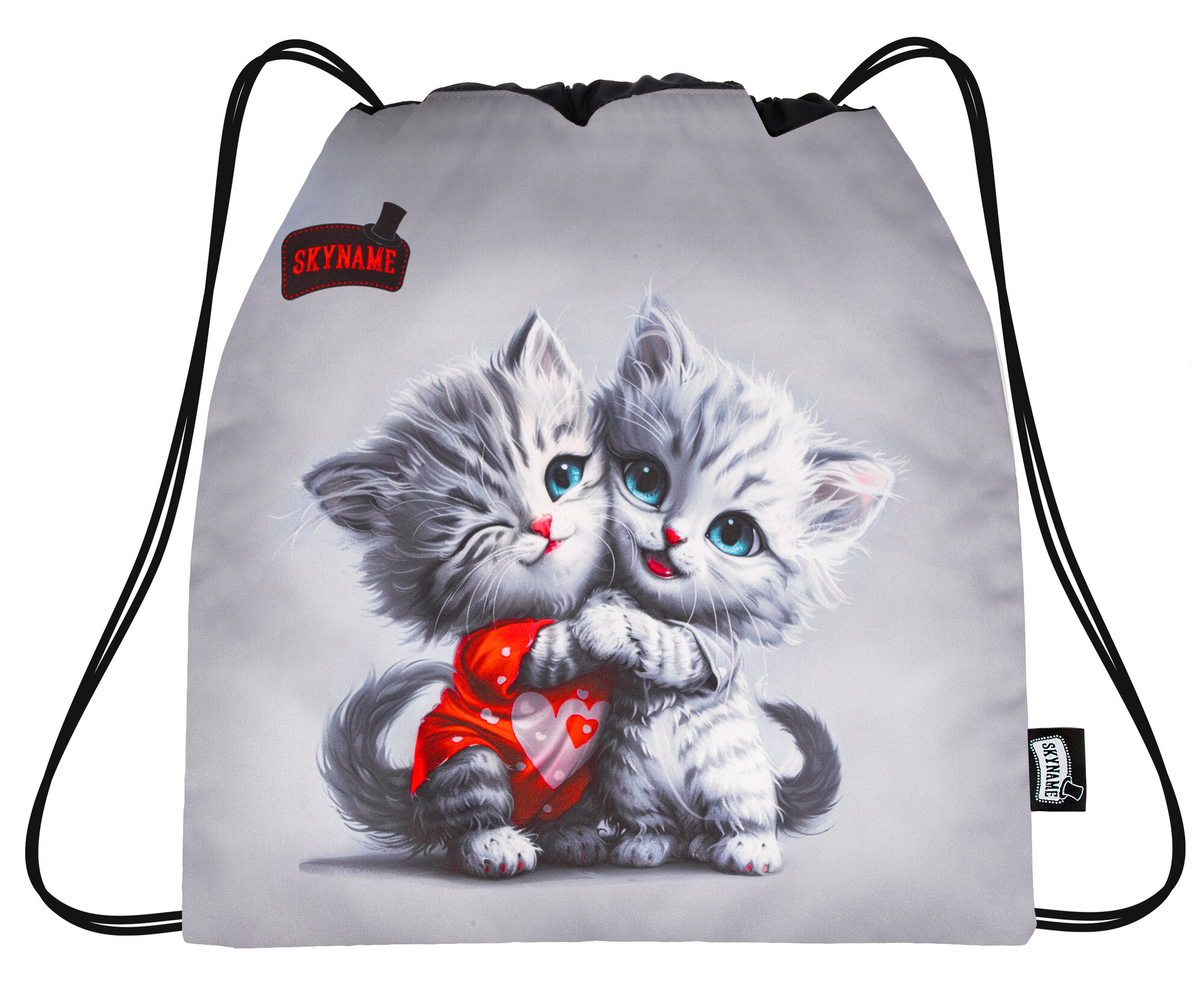 Мешок для обуви для девочек в школу увеличенного размера 45 х 40 см с лямками из шнурков