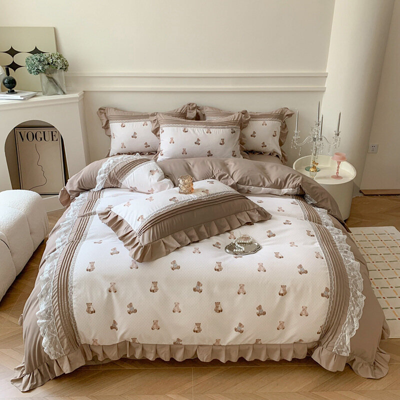 Комплект постельного белья Miss Deer "Princess Wind", 4 предмета, с цветочным принтом