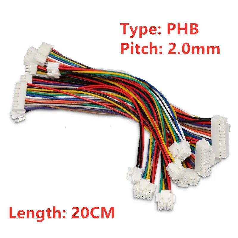 Разъем PHB 2.0 мм, 20 см, 2x10 20P