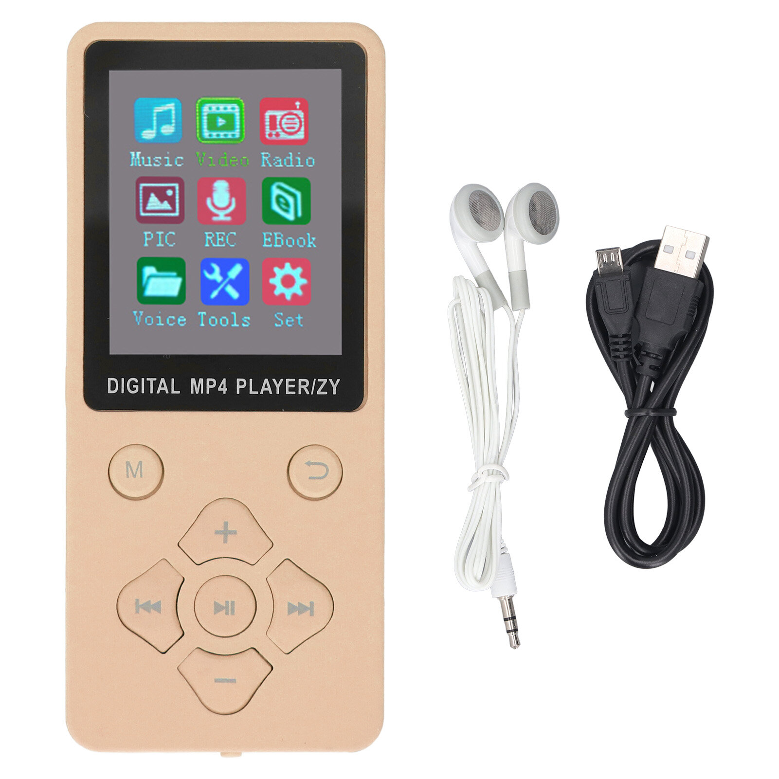 MP3 MP4 Player Bluetooth 5.0 Super Thin 1,8 -дюймовый цвет цвета 128G расширяемая память Портативная видео музыкальная музыка Gold