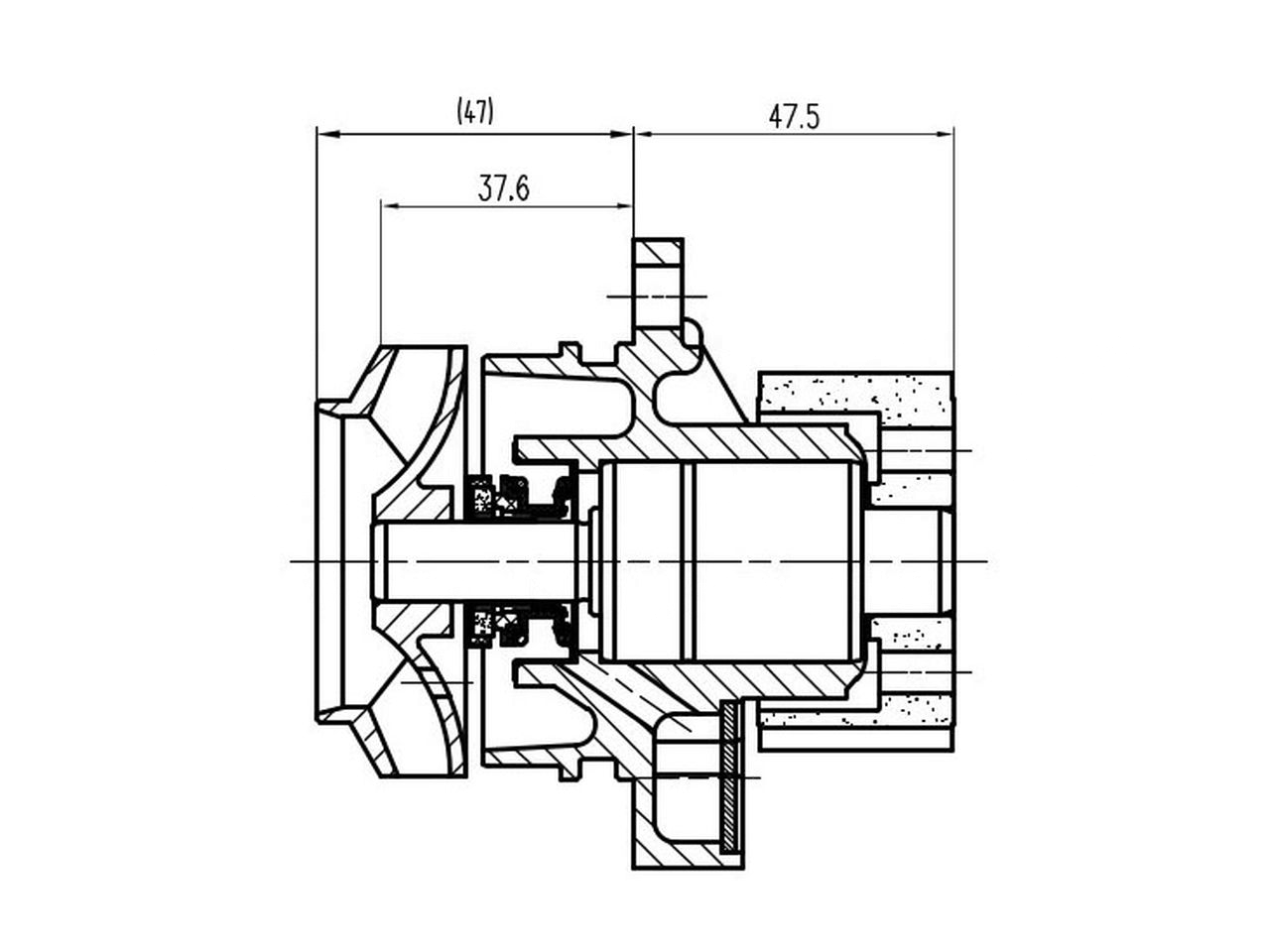 UNIO WAP-10155 (03L121011 / 03L121011H / 03L121011HX) помпа водяная VW Polo (Поло) V 09-, Passat (Пассат) b6, b7 09-, Audi (Ауди)