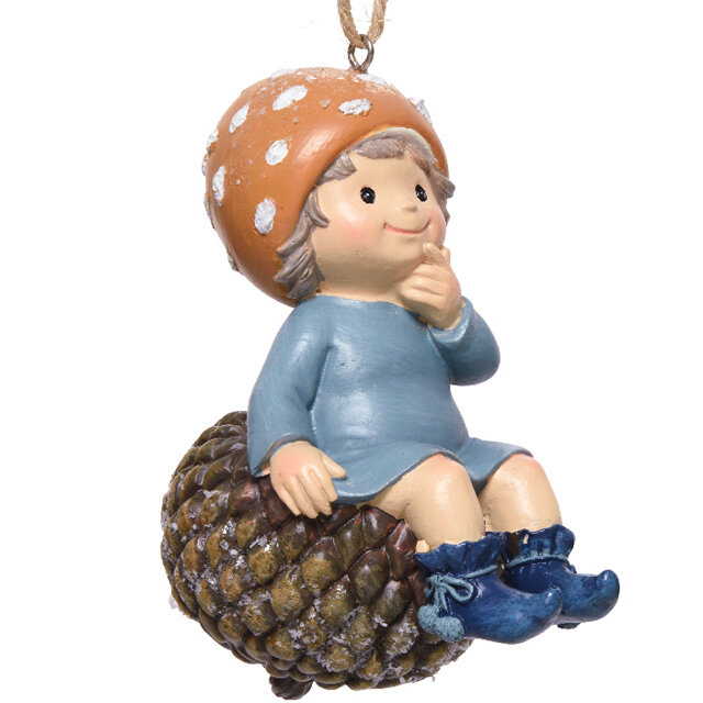 Елочная игрушка Эльф Эруано - Firry Forest 13 см, подвеска, Kaemingk, 521665-1