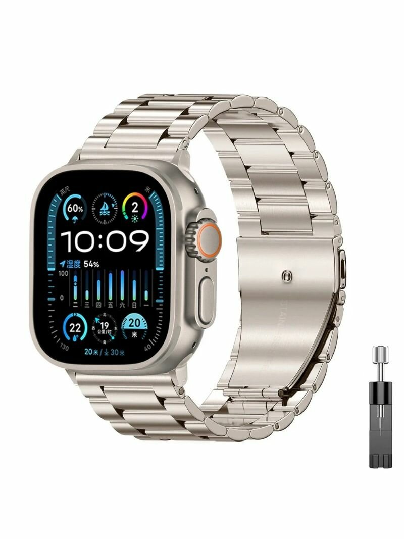 Ремешок iWatch из нержавеющей стали для Apple Watch ремешок Ultra 49 мм 45 мм 42 мм 46 мм для Apple Watch Series 10 9, 8, 7