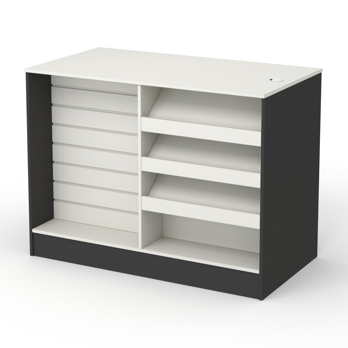 Кассовый стол "ривьера" №2Б, Черный и Белый. Производитель товара - компания Westcom.