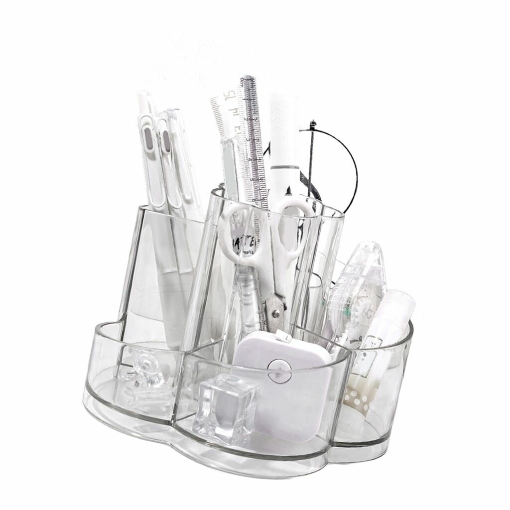 Прозрачный акриловый органайзер для макияжа с вращающейся основой