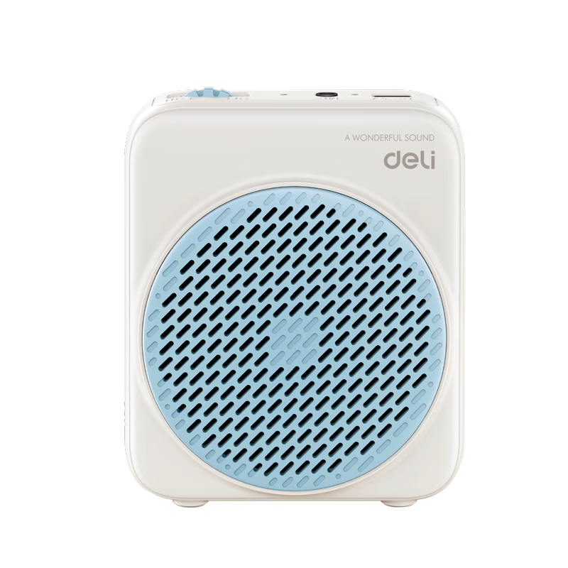 Deli Little Bee Amplifier, Teacher's Teaching Tool, Teacher's Day Gift, Classroom Speaker, Waist-Mounted Microphone, Tour Guide Portable Megaphone, Blue