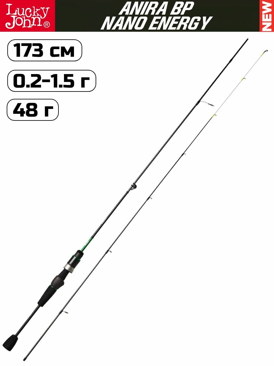 Спиннинг Lucky John Anira BP NANO ENERGY 0.2-1.5 г, 173 см, арт. LJA-582XULMF / для мормышинга и микроджига