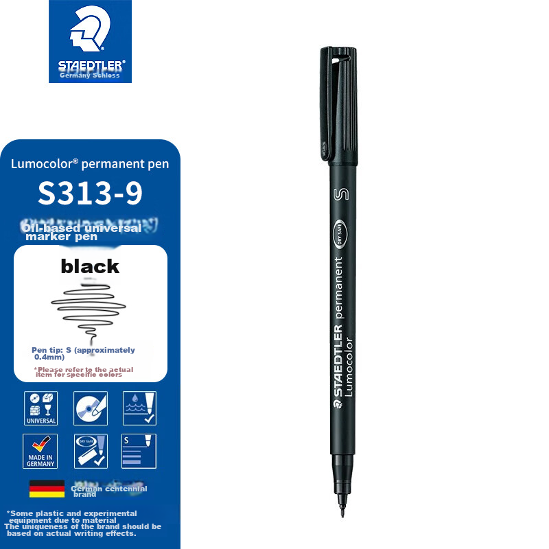 STAEDTLER Маркерная ручка, водонепроницаемый быстро сушивший маслянный маркер для рисования линий, гравировки CD и