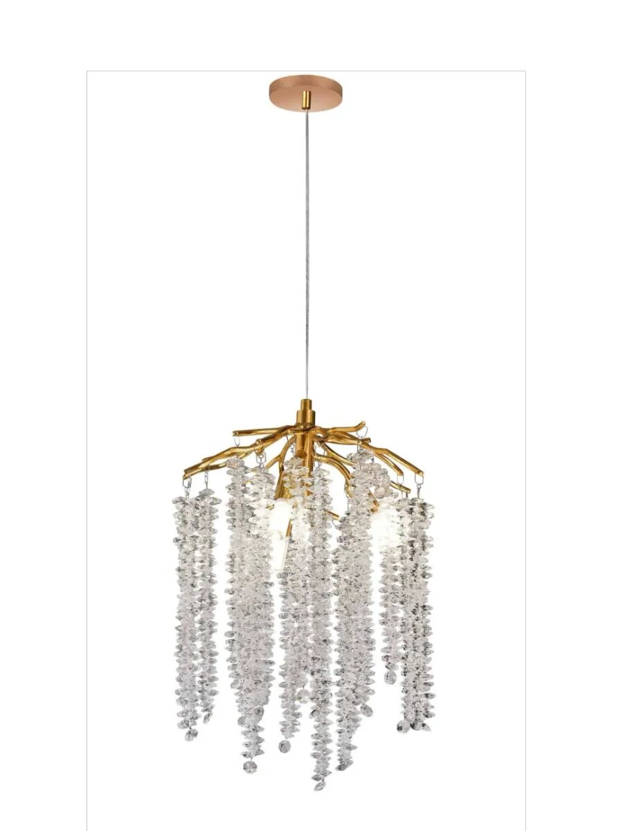 Подвесной светильник newrgy lighting P6022/D300AFGD, матовое золото, цоколь E14, 60 Вт, свет теплый белый, холодный белый, нейтральный белый, для гостиной